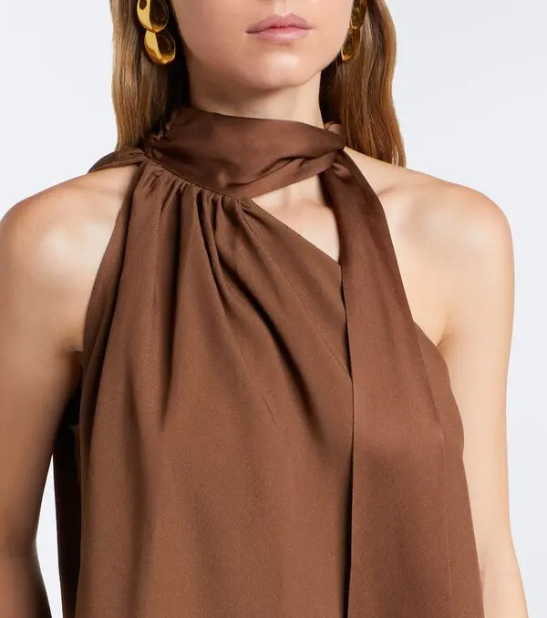 TALLER MARMO Astor Scarf-detail Cr�pe Cady Top