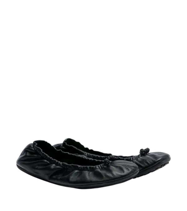 Bottega Veneta Fantasmina Leather Ballet Flats - Black