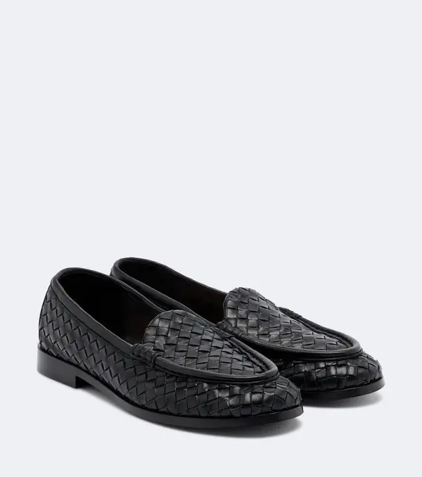 Bottega Veneta Leather Loafers - Dark Brown