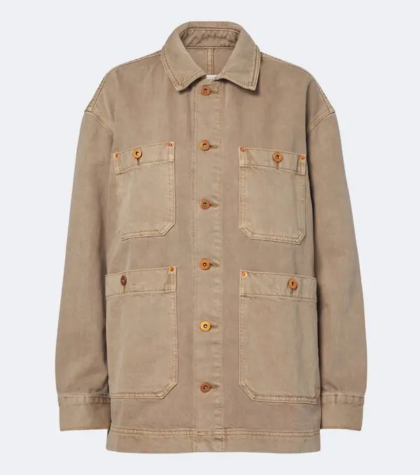 SLVRLAKE Worker Denim Jacket In Driftwood - Brown