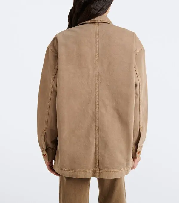 SLVRLAKE Worker Denim Jacket In Driftwood - Brown