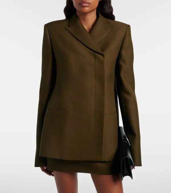 Khaite Silvannah Wool And Silk Cady Blazer