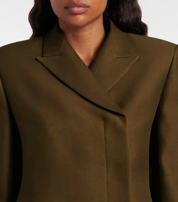 Khaite Silvannah Wool And Silk Cady Blazer