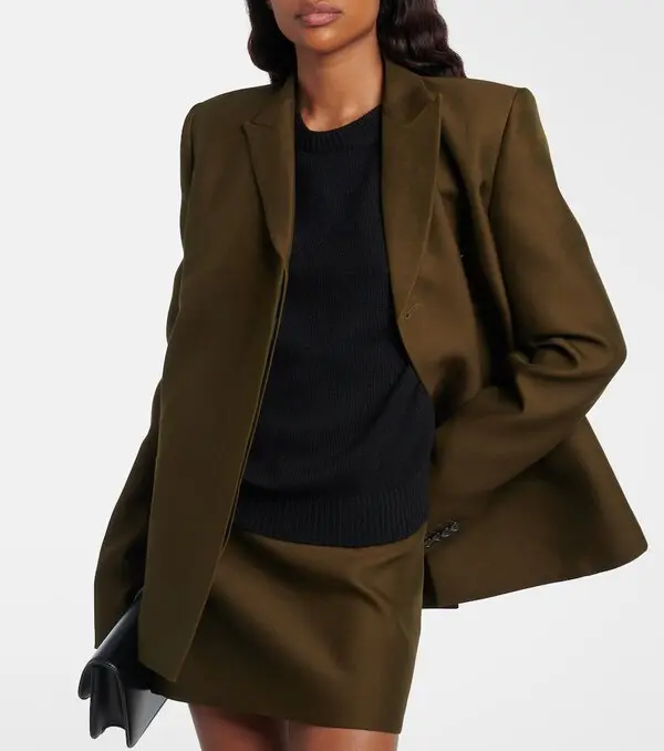 Khaite Silvannah Wool And Silk Cady Blazer