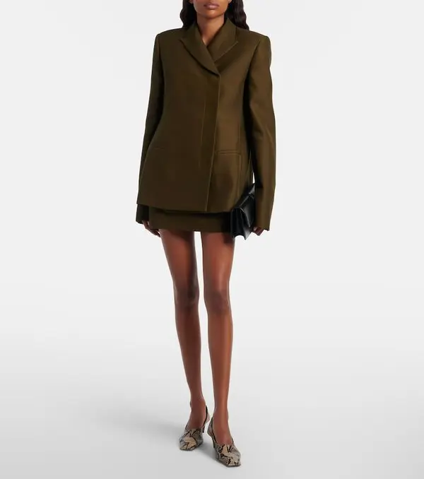 Khaite Silvannah Wool And Silk Cady Blazer