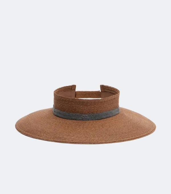 Brunello Cucinelli Monili Visor - Brown