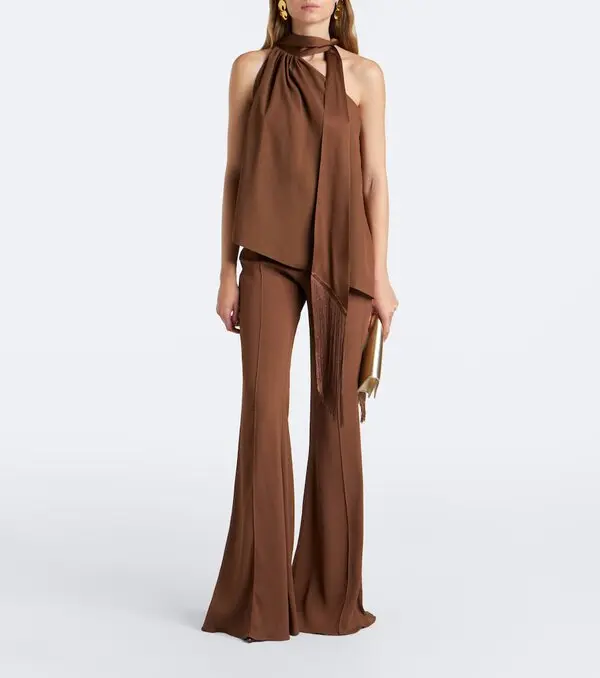 TALLER MARMO Mae High-rise Flared Pants - Brown