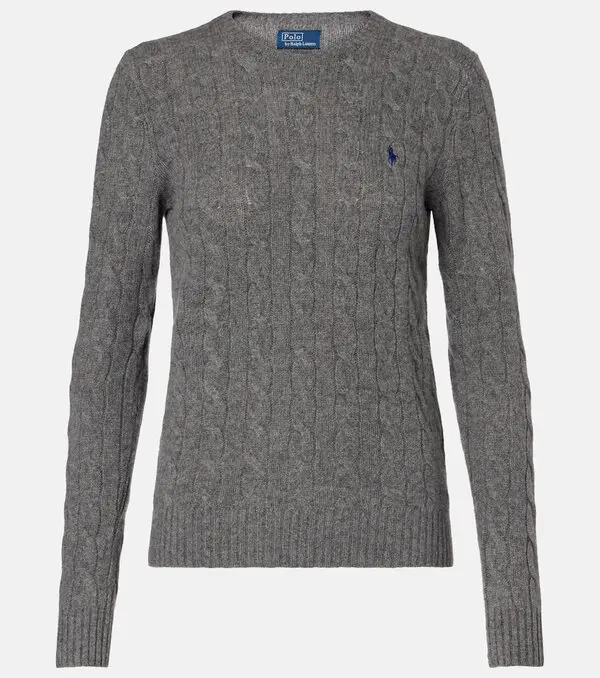 Polo Ralph Lauren Cable-knit Wool And Cashmere Sweater - Grey