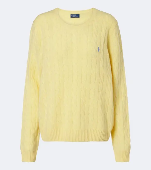 Polo Ralph Lauren Cable-knit Wool And Cashmere Sweater - Yellow