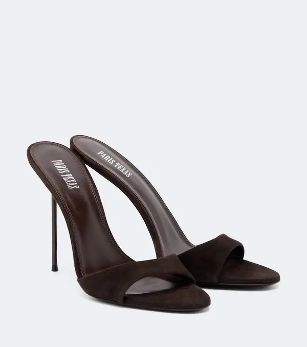 Paris Texas Lidia Suede Mules - Brown