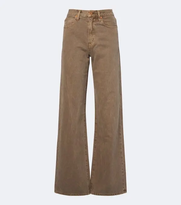 SLVRLAKE Grace Wide-leg Jeans - Brown