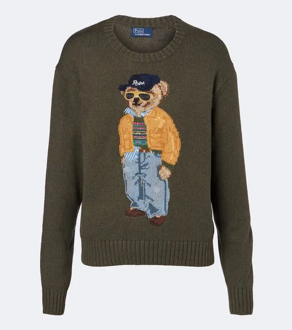Polo Ralph Lauren Polo Bear Cotton Sweater - Green