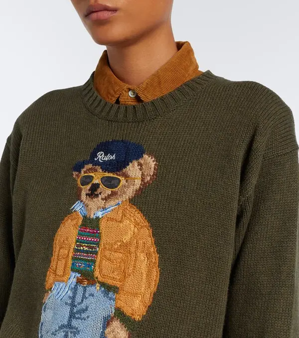 Polo Ralph Lauren Polo Bear Cotton Sweater - Green