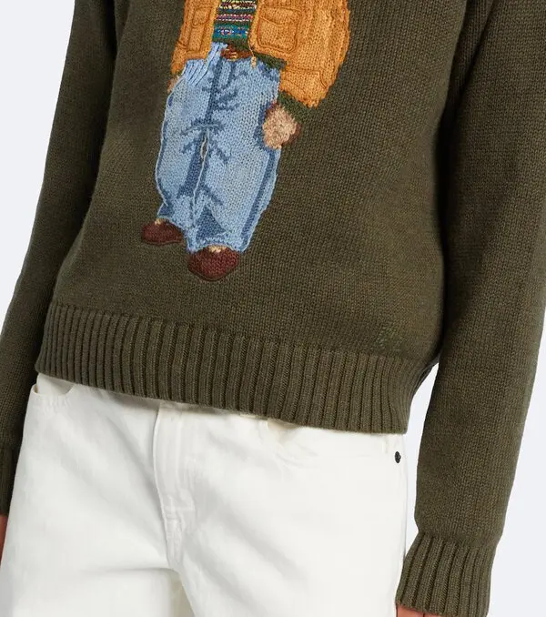 Polo Ralph Lauren Polo Bear Cotton Sweater - Green