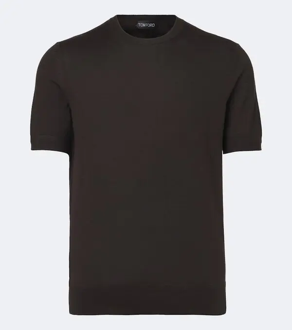 TOM FORD Cashmere Silk T-shirt - Brown