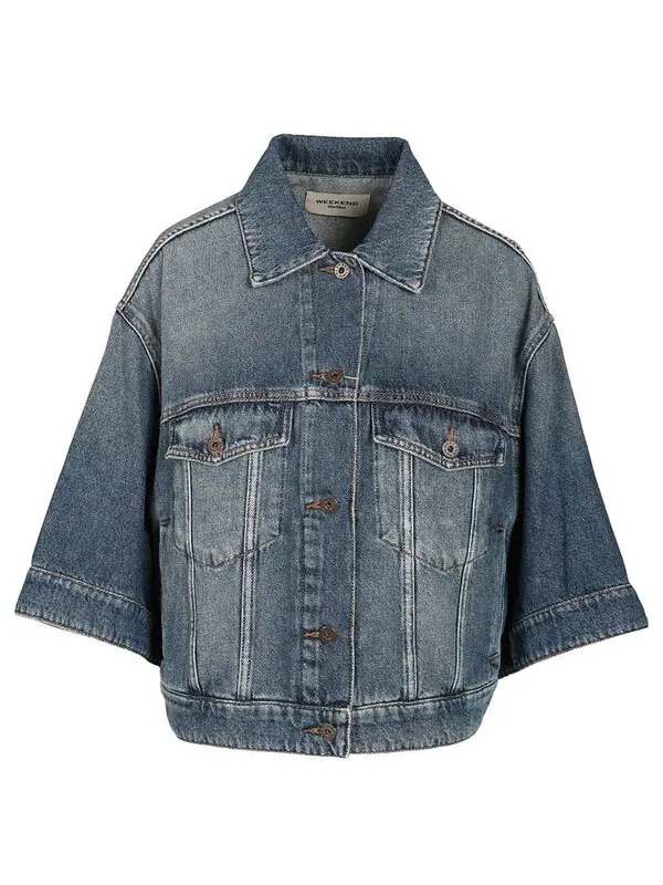 Max Mara Half-sleeved Jacket - Blue
