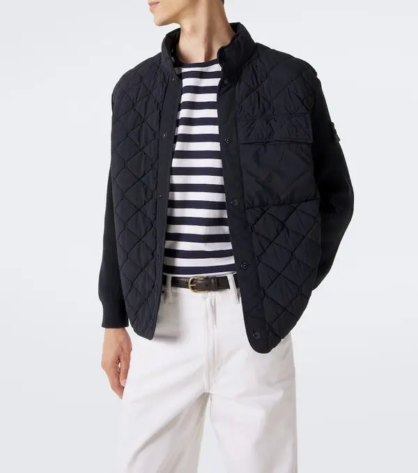 Stone Island Ghost Ribbed-knit Quilted Jacket