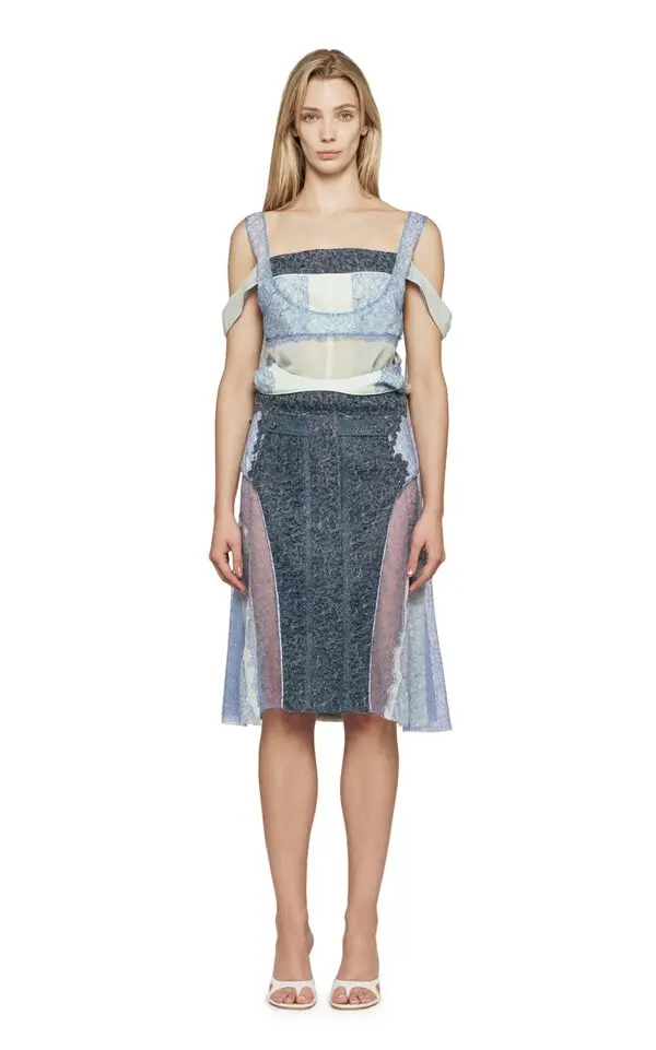 Christopher Esber Cleo Utility Suspended Laced Cotton-silk Top