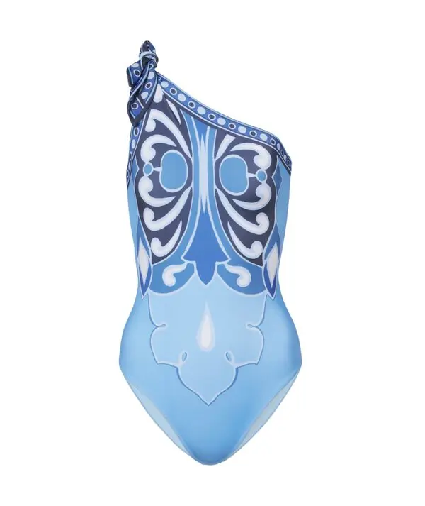 La DoubleJ Goddess Printed Swimsuit - Blue