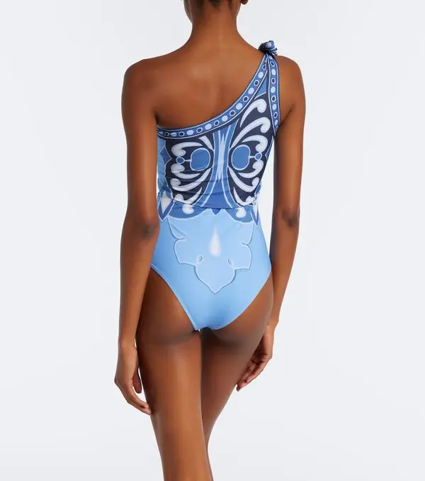 La DoubleJ Goddess Printed Swimsuit - Blue
