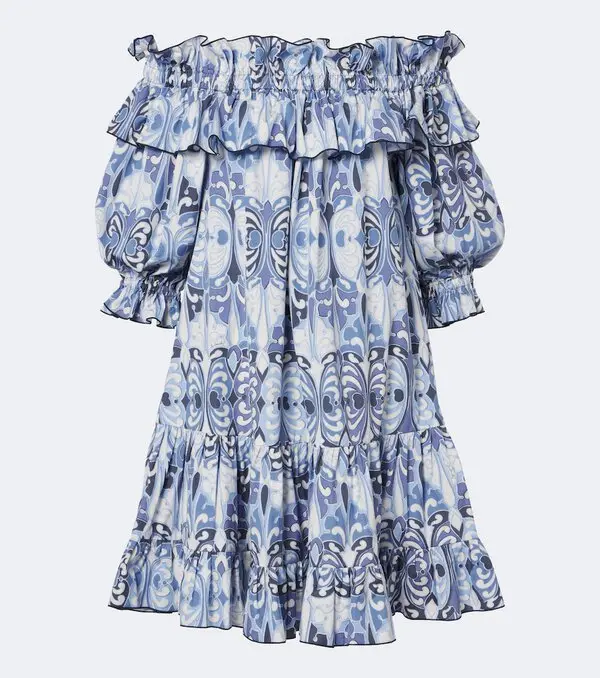 La DoubleJ Breakfast Printed Cotton Poplin Minidress