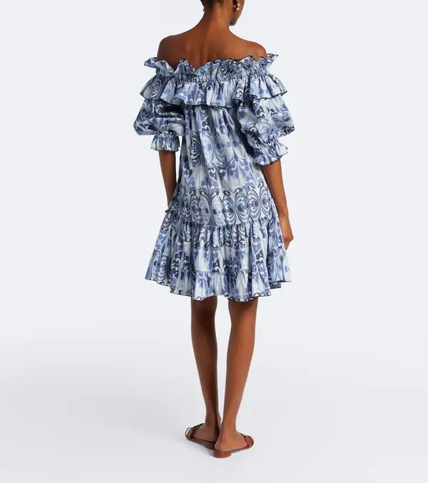 La DoubleJ Breakfast Printed Cotton Poplin Minidress