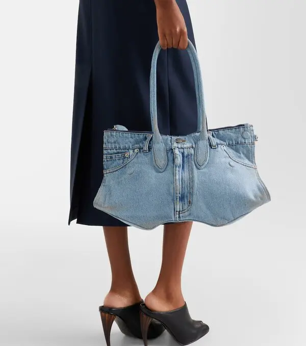 Alexander McQueen Manta Medium Shoulder Bag - Blue