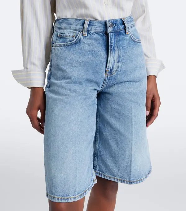 TOTEME Denim Bermuda Shorts - Blue