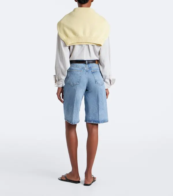 TOTEME Denim Bermuda Shorts - Blue