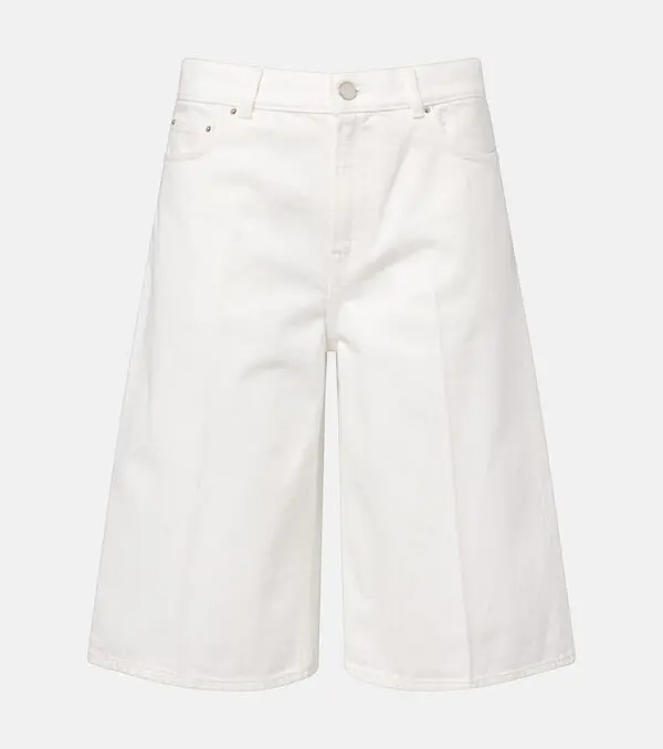 TOTEME Denim Bermuda Shorts - White