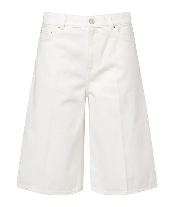 TOTEME Denim Bermuda Shorts - White