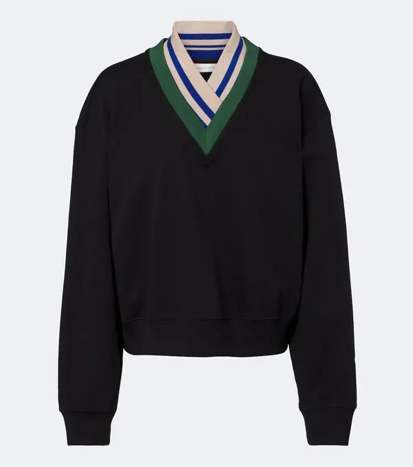 Dries Van Noten Cotton Jersey Sweatshirt - Black