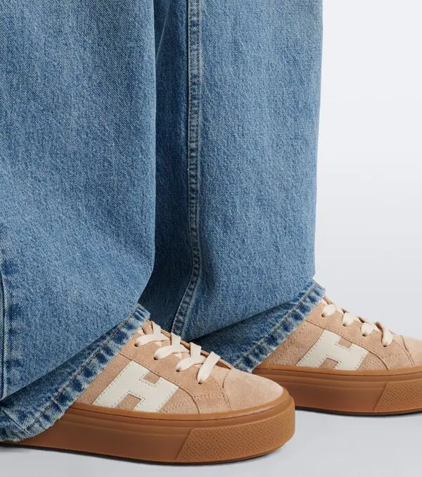 Hogan Crosswind Suede Platform Sneakers