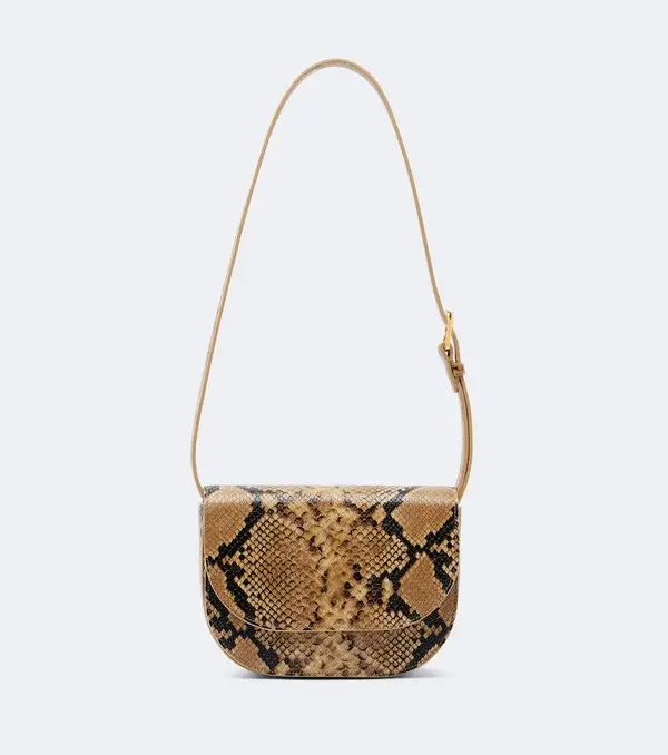 NILI LOTAN Francoise Leather Crossbody Bag - Beige