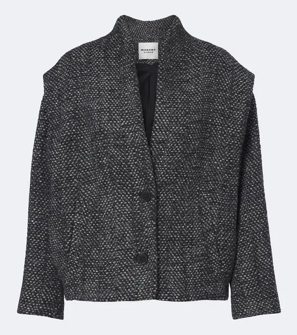 MARANT ETOILE Tweed Jacket - Black