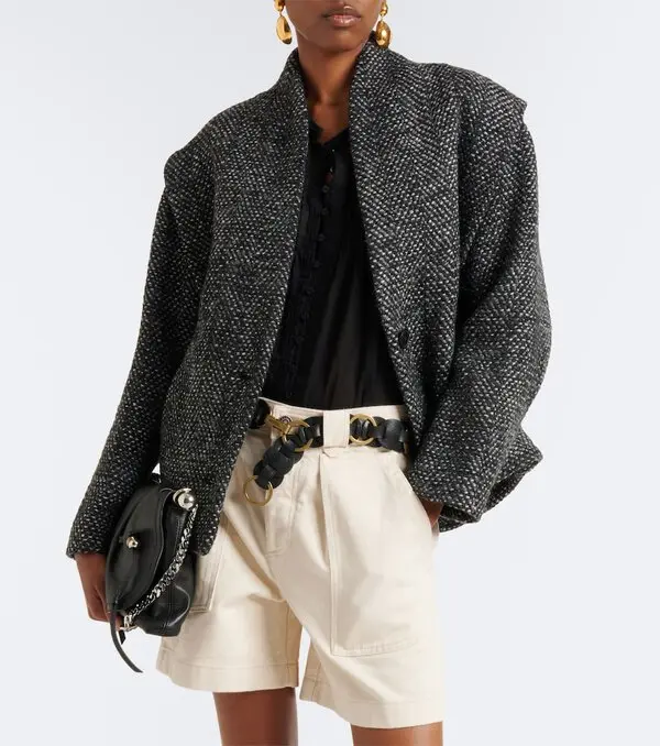 MARANT ETOILE Tweed Jacket - Black