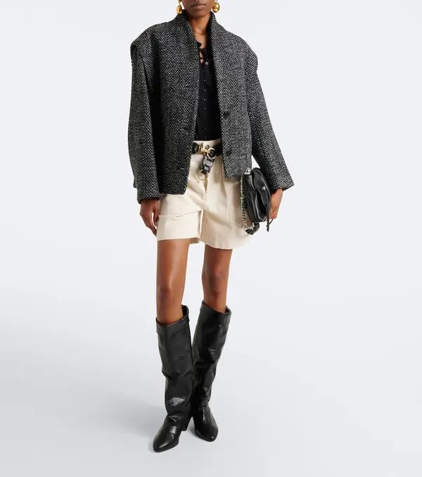 MARANT ETOILE Tweed Jacket - Black