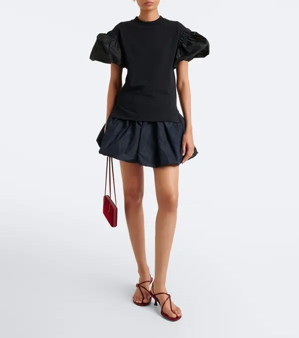 PATOU Puff-sleeve Cotton Jersey T-shirt
