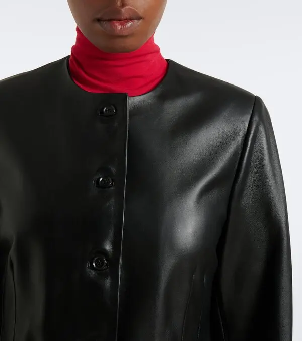 Loulou De Saison Adea Leather Jacket - Black