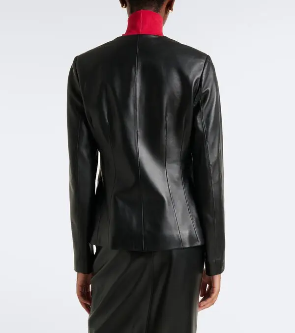 Loulou De Saison Adea Leather Jacket - Black