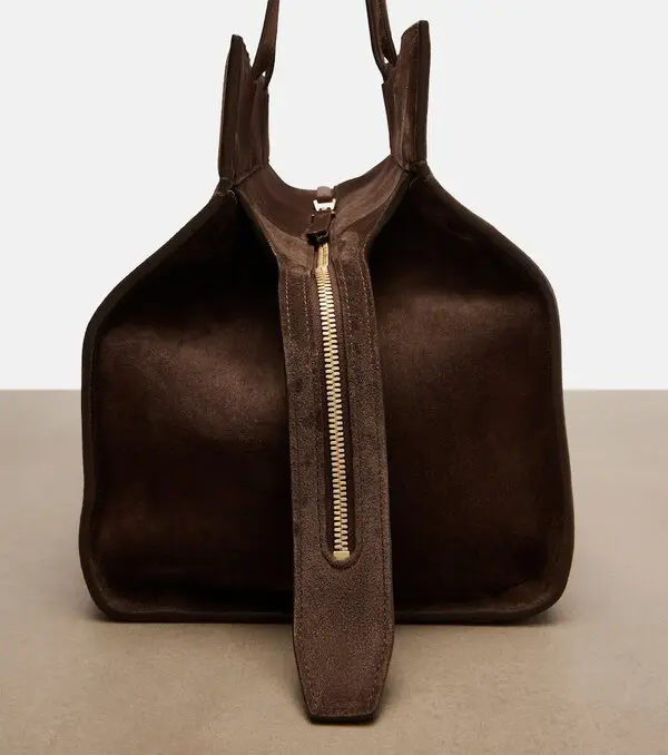 Khaite Crosby Suede Tote Bag - Brown
