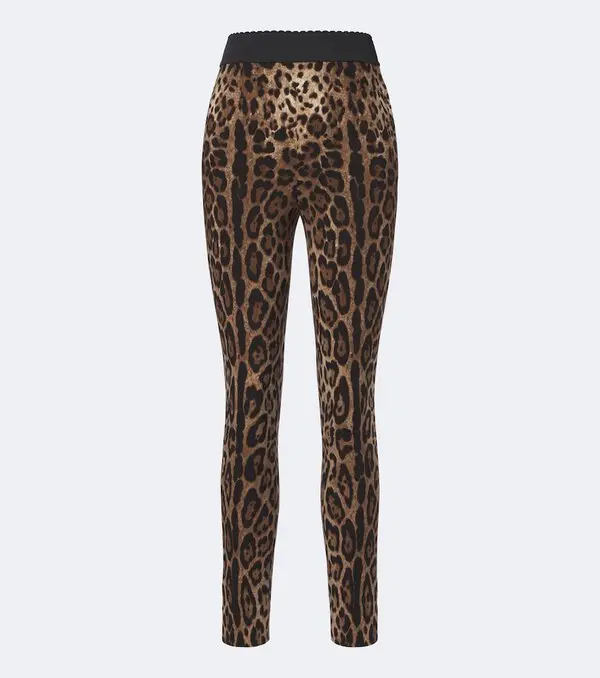 Dolce & Gabbana Leopard-print Leggings - Brown