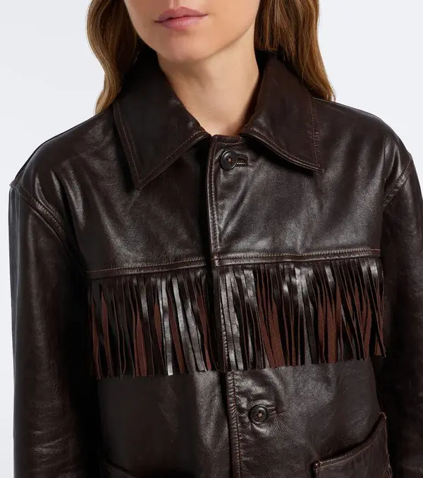 Polo Ralph Lauren Fringed Leather Jacket