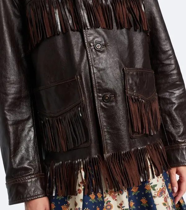 Polo Ralph Lauren Fringed Leather Jacket