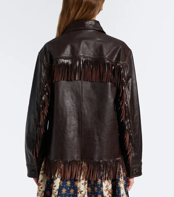 Polo Ralph Lauren Fringed Leather Jacket