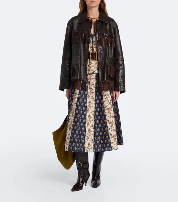Polo Ralph Lauren Fringed Leather Jacket