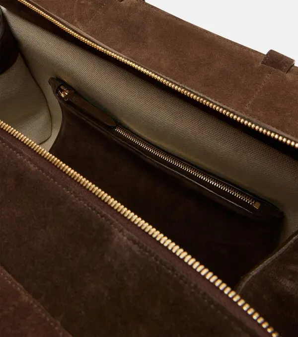 Khaite Crosby Suede Tote Bag - Brown