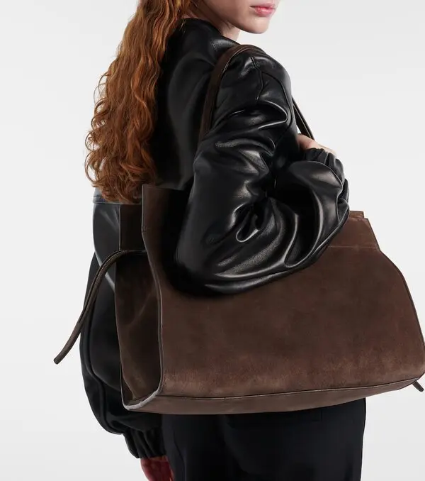 Khaite Crosby Suede Tote Bag - Brown