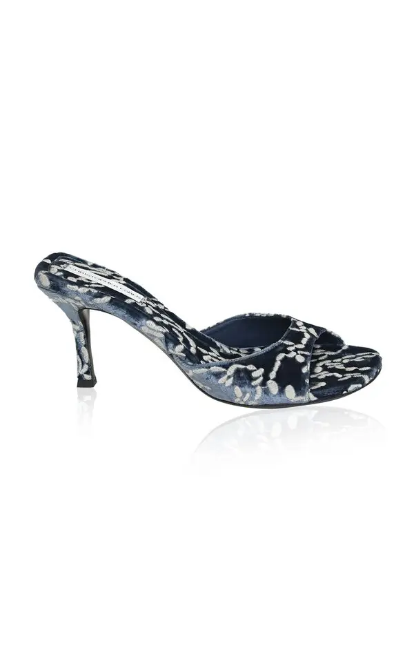 Christopher Esber Delia Embroidered Velvet Mule