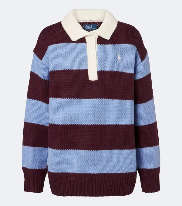 Polo Ralph Lauren Striped Wool-blend Polo Sweater